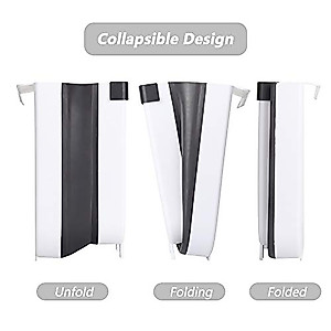 NEX Hanging Trash Can, Kitchen Collapsible Waste Bin, Small Folding Garbage Can Cabinet for Bathroom Bedroom Dorm Room Office, Wall Mounted Waste Basket -9L/2.4Gallon