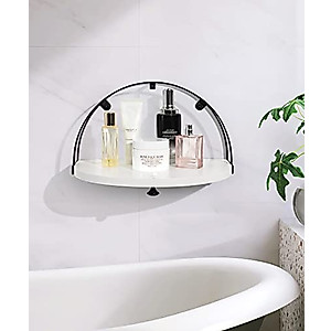 Petrala White Nightstand, Mini Simple Floating Nightstand Modern Minimalist Wall Mount Shelf for Bedroom Decor Sturdy Small Storage Rack Foldable Bedside Table for Bedroom Living Room Study Room