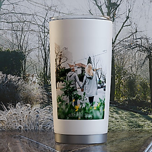 Guldtakiss Customized 20 oz Stainless Steel Tumbler - Personalized Travel Mug with Photo, Name - Special Birthday, Gift for Family, Friends - Double-Walled Vacuum Insulated Stainless Steel Cup