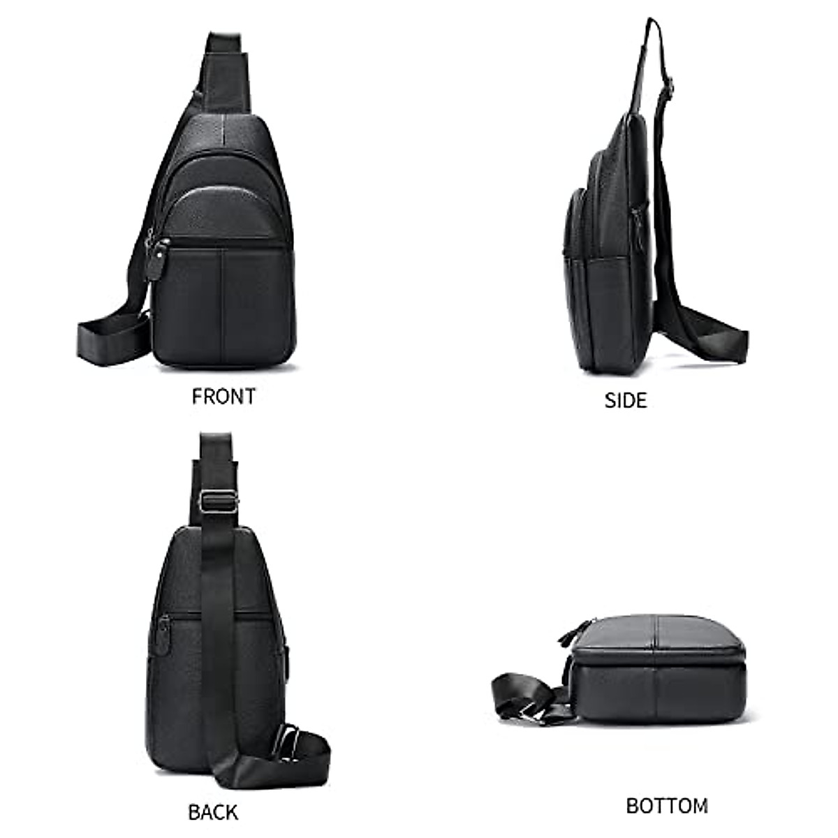 NIUCUNZH Sling Bag Crossbody Bags Shoulder Small Sling Backpack - Genuine Leather, Lightweight & Compact for Travel Everyday