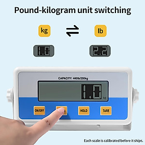 Medical Grade Scale YINGYUDZSW Portable Easy to Read Digital Display - Pound & Kilogram Settings - Heavy Duty 440 lb Limit Scale for Body Weight 12.9"X12.5" Platform - Home, Hospital & Physician Use