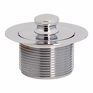 Westbrass 597244-26 White 1-1/2" Tubular Pull & Drain Bath Waste Drain Kit with 2-Hole Overflow Faceplate, Polished Chrome