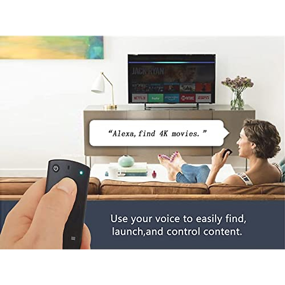 MYHGRC Replacement Alexa Voice Remote (2nd Gen) for Amazon 2nd Gen Fire TV Cube and Fire TV Stick 1st Gen Fire TV Cube Fire TV Stick 4K and 3rd Gen Amazon Fire TV-1step to Pair