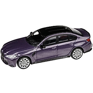 2020 M3 G80 Twilight Purple Metallic with Black top 1/64 Diecast Model Car by Paragon Models PA-55207