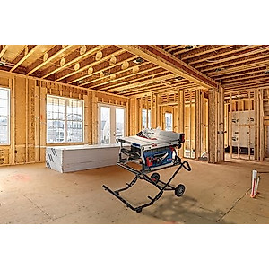 BOSCH GTS15-10 10 Inch Portable Jobsite Table Saw with Gravity-Rise Wheeled Stand, 15 Amp, 32-1/8 Inch Rip Capacity, 4 HP