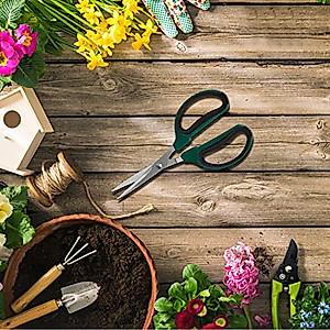 PowGrow 3-Pack Bonsai Shears Garden Pruning Scissors with 60mm Straight Stainless Steel Blades, Trimming Pruner Scissors with Precision Blades and Ergonomic Comfort Grip Handles