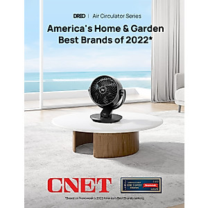 Dreo Tower Fan Plus Portable Table Fan – Smart Voice Control, Quiet DC Cooling, Wide Oscillation, Energy Saving Modes