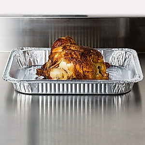 Durable Disposable Aluminum Foil Steam Roaster Pans, Full Size Deep, Heavy Duty Baking Roasting Broiling 21 x 13 x 3.5 inches Thanksgiving Turkey Dinner (15)