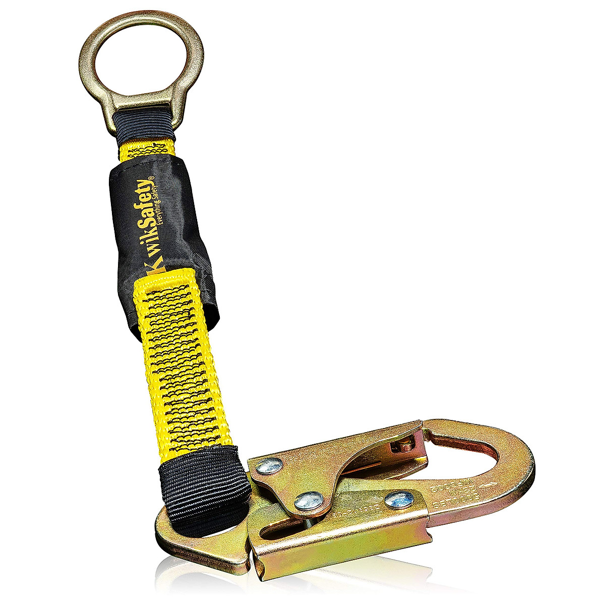KwikSafety - Charlotte, NC - DOLPHIN DORSAL [1 PACK] 18" D-Ring Extender [Easy Hookup] ANSI Tested OSHA Compliant Harness Extension Lanyard Safety D Ring PPE Construction Roofing Fall Arrest Gear