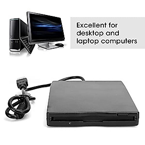 Portable Floppy Drive,plplaaoo 3.5-Inch Card Reader, USB Floppy Drive, Computer Accessory, External Removable, External Floppy Diskette Drive for Laptops Desktops and Notebooks