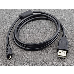 Replacement USB PC Camera Data Charging Cable Cord for Panasonic Lumix Camera DMC-ZS25 DMC-TZ35 DMC G7 ZS40 ZS50 SZ3 FT20 FS20 FX3 FX30 FX33 FX35 TZ8 TZ11 TZ15 FX80 FX9 FX90 FZ1 TZ24 & More (Black)