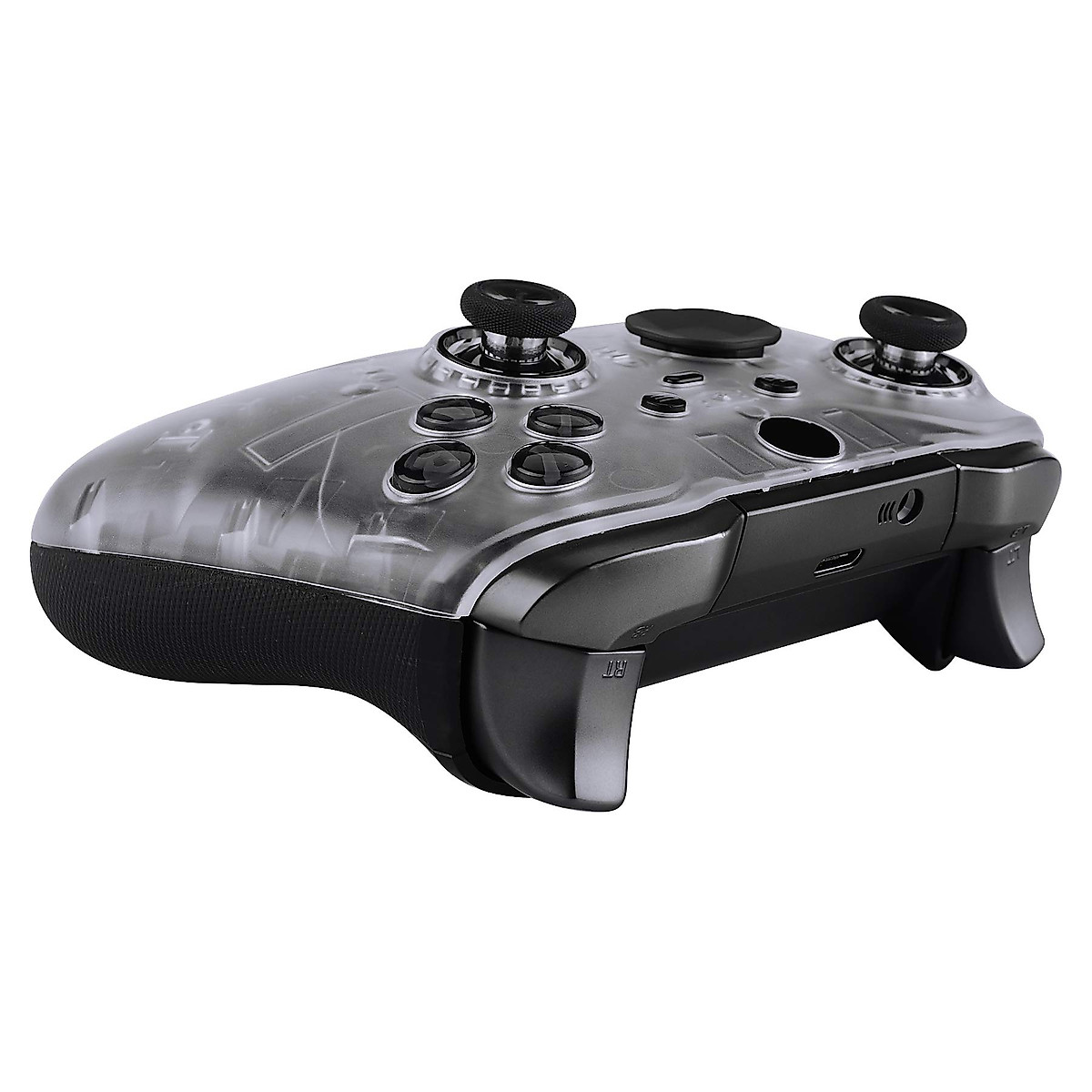 eXtremeRate Transparent Clear Faceplate Cover, Front Housing Shell Case Replacement Kit for Xbox One Elite Series 2, Xbox Elite 2 Core Controller Model 1797 - Controller Not Included