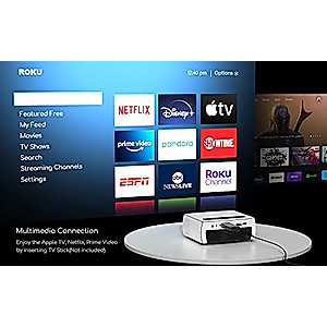 COOAU WiFi Bluetooth Projector HD 1080p Compact Portable Projector, 220ANSI Dolby Sound Support Movie Projector for Outdoor Indoor Home Theater Compatible TV Stick, HDMI, Phone, Laptop, DVD, Ceiling