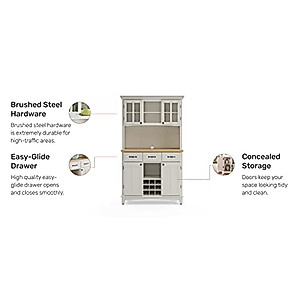 Homestyles sideboards-buffets-credenzas, Server with Hutch, Off White