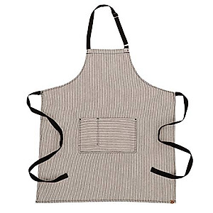 Chef Works Unisex Portland Bib Apron, Black, One Size