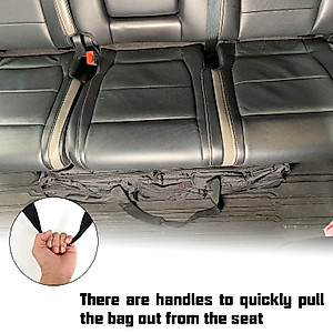 Winunite Compatiable with 2025-2024 F150 4 Doors Underseat Storage Bag Full Size Pickup Under Seat Organizer with 3 Detachable Inner Dividers Anti-slip Bottom Bag