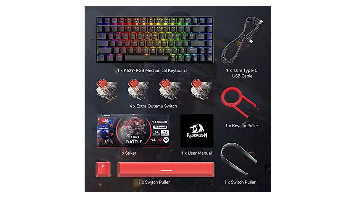 Redragon K629-RGB Mechanical Gaming Keyboard