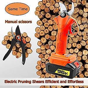 Garden Pruning Shears Cordless Electric Pruning Shears 23mm Max Cutting Diameter Electric Secateur Branch Cutter 21V Tree Pruner Rechargeable Garden Fruit Bushes Trimmer ( Size : 3.0 one battery )