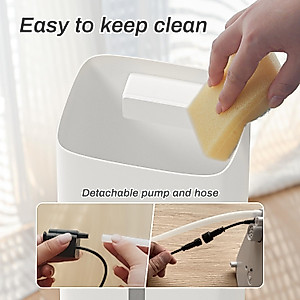 Humidifier Large Room, 2.1Gal/8L Humidifiers for Home, Humidifiers for Bedroom with Essential Oil Diffuser, Top Fill Whole House Cool Mist Humidifiers for Plants Baby Kids Adults Office, White