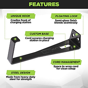 HIDEit Mounts Wall Mount for PS5 DualSense Charging Station - American Company - Steel Mount for PS5 DualSense Charging Station, Works with PlayStation 5 DualSense Controllers - Patent Pending