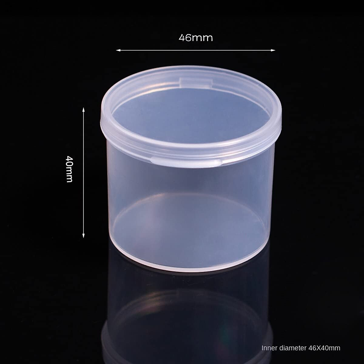 YSJJZRL 10 Pcs Plastic Clear Cylinder Storage Containers Case with Lids for Storage of Small Items, Crafts, Jewelry, Hardware