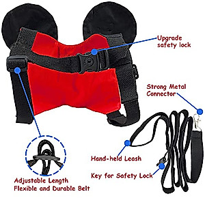 SHELLBOBO Child Backpack Leash for Toddlers & Kids Walking - 3in1 Wrist Link for Baby Girls