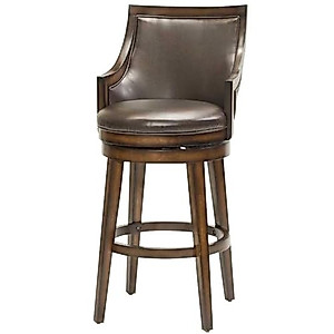 Hillsdale Lyman Swivel Counter Height Stool, 26.5" High, Rustic Oak