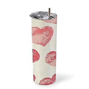 Medpol love kisses valentines insulated tumblers coffee cup Gift，love kisses valentines Drinking Glasses-Tea Cup-Coffee Mug tumbler with lid and straw 20 oz insulated tumbler cups