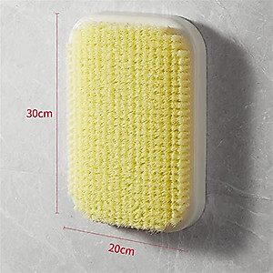 INGVY Dry Brushing Body Brush Wall Mounted Back Scrubber for Shower rubbing Exfoliating Brush Bathroom Scrub Brush Body Stain Removal Wash Clean Tools