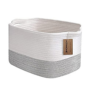 MXMHOME Cube Storage Bins 14.9" x 9.4" x 8.6" Woven Baskets for Towel, Book, Cloth, Closet Shelf, Decorative Storage Basket Office, Baby Laundry, Toys, Woven Storage Baskets for Organizing