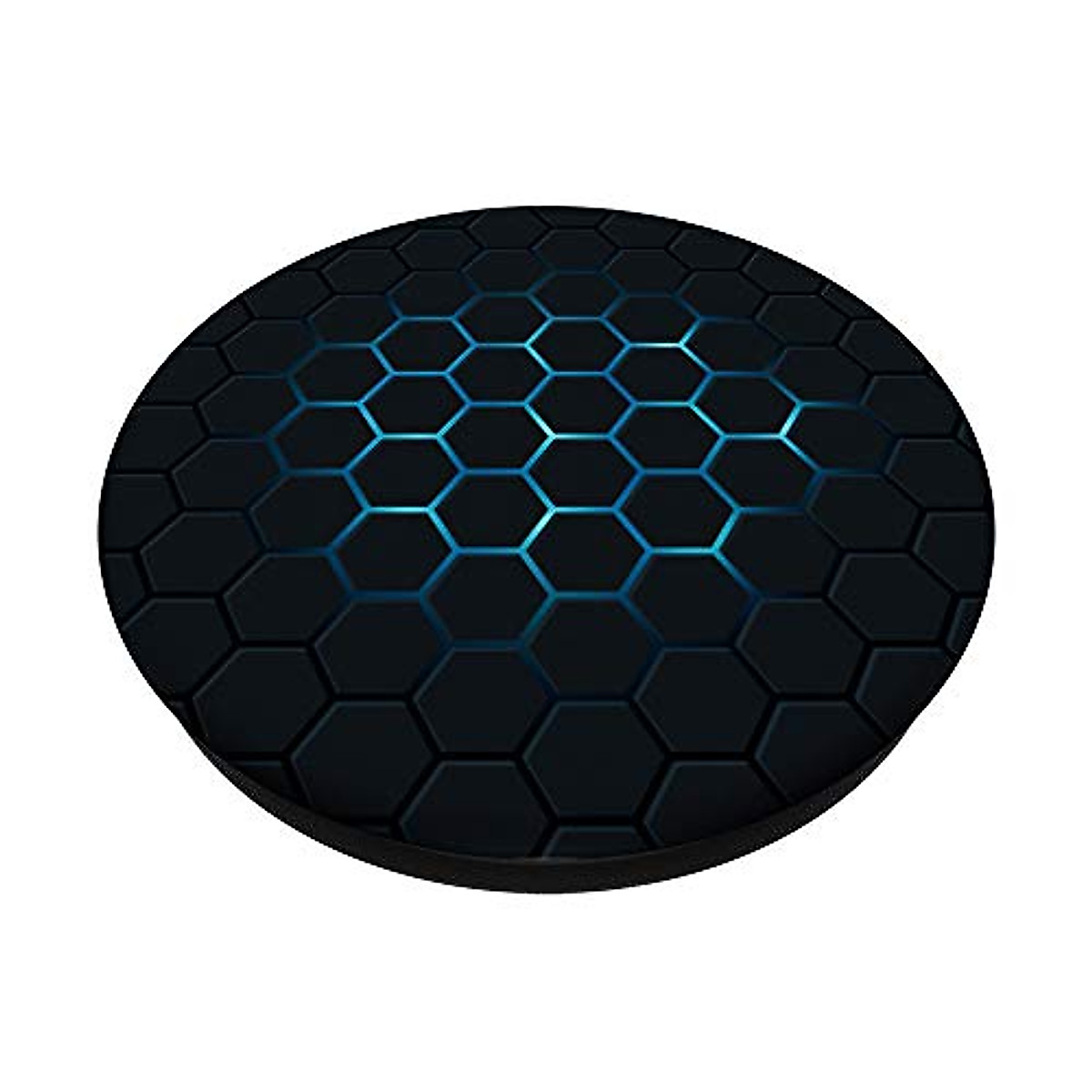 Black and blue design hexagon cool honeycomb for boys men PopSockets Swappable PopGrip