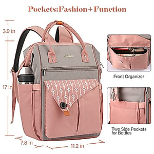 Travel Backpack for Women Laptop Backpack fit 17.3 Inch Notebook, Bookbag School Backpack Womens Backpack Teen Girls with USB Charging Port, Nurse Backpack Teacher Backpack for Work, Travel, Business