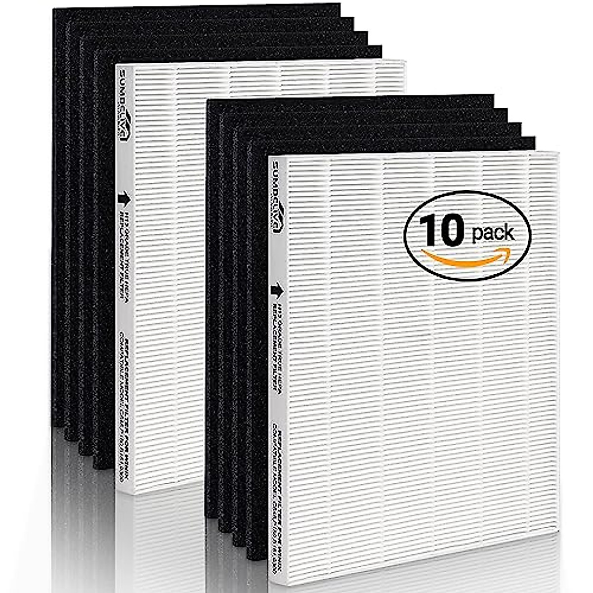 115115 replacement Filter for Winix Air Purifier C535 Filter A, 2 True HEPA(H13) Filter + 8 Activated Carbon Filters （2 Sets-A Total of 10）