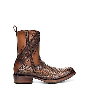 Cuadra Men's Boot in Genuine Python Leather and Bovine Leather with Zipper, 2T1EPH, Size 11