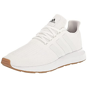 adidas Men's Swift Run Sneaker, White/White/Core Black, 10