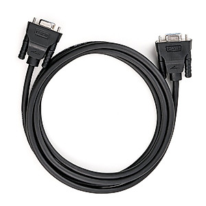 DTech DB9 RS232 Serial Cable Female to Female Null Modem Cord Full Handshaking 7 Wire Crossover for Data Communication (1.5 Feet, Black)