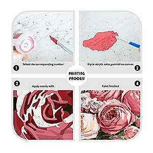 Eiazuiks Paint by Number for Adults. Elephant Paint by Numbers for Adults Beginner Drawing Paintwork with 3 Paintbrushes Paint Canvas Oil Painting Happy Fall 16” x 20”