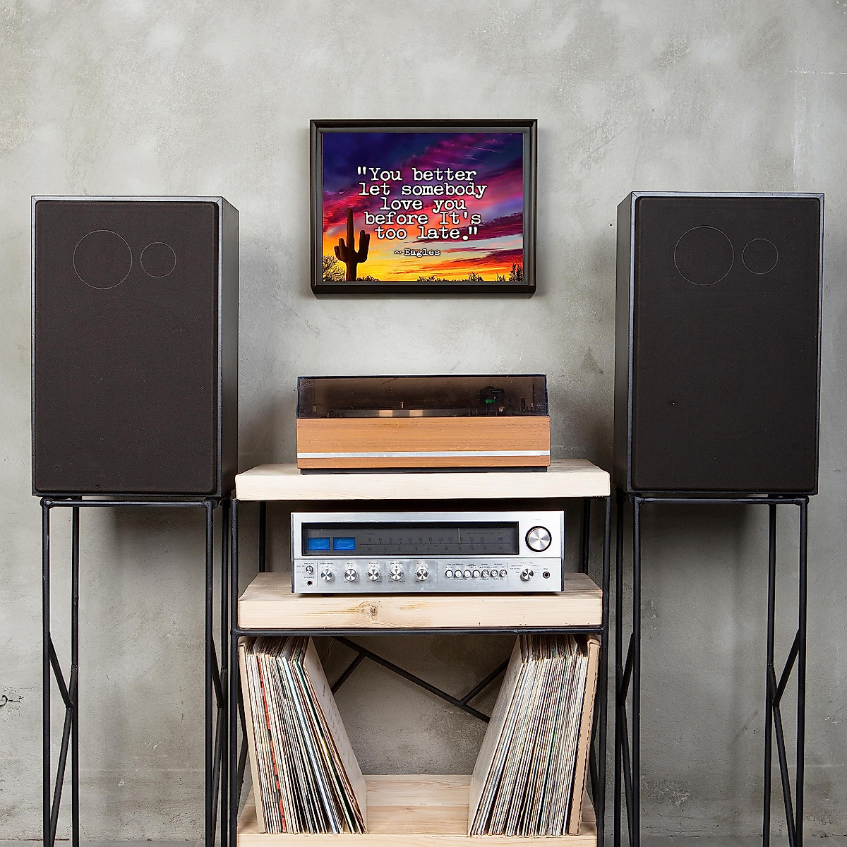 The Eagles - Let Somebody Love You Music Wall Art Print, This Ready to Frame Rock Music Wall Art Poster Print is Good For Music Room, Home, Office, Bar, Studio, And Cave Room Decor, Unframed - 8x10"