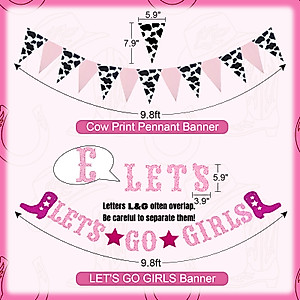 137Pcs Disco Cowgirl Party Decorations, Bachelorette Cowgirl Balloons Hot Pink Disco Ball Balloon Garland Arch Kit Let's Go Girls Banner Western Valentines Day 2000s 90s 80s Birthday Party Supplies