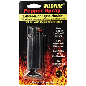 1/2 Oz Wildfire 1.4 Percent MC Hard Case Key Chain Pepper Spray Bundle - Choice of Colors - Lot of 6 Pieces (Mixed Wildfire)