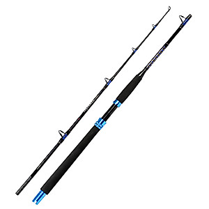 Fiblink 1-Piece Conventional Boat Rod Saltwater Offshore Graphite Spinning Fishing Rod(6 Feet, 30-50 lb/50-80 lb/80-120 lb) (2 Pcs - 6' - 30-50 lb)