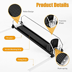 Drink Dispenser for Fridge, Jhua Self-Pushing Soda Can Dispenser for Refrigerator with Automatic Pusher Glide, Width Adjustable Drink Organizer for Fridge, Soda Can Organizer for Beer, Pop Can, 3 Row