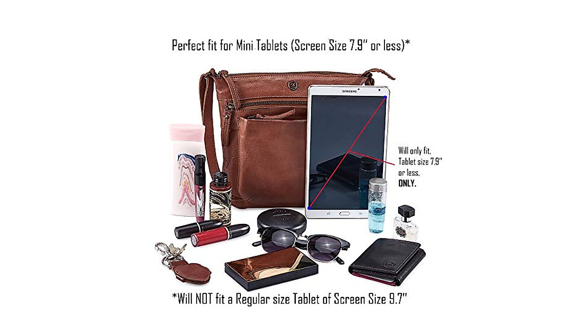 Cochoa Women's Leather Crossbody Bag - Stylish & Organized Travel Bag