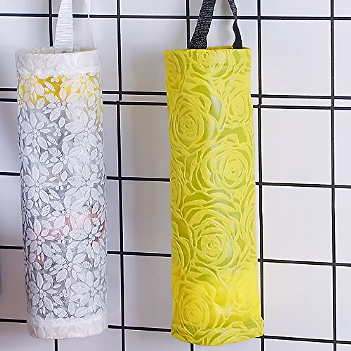 Kitchen Hanging Bag, Round Rubbish Bag Storage Bag Miscellaneous Wall Hanging Organizer, Convenient Extraction Box Storage Bag