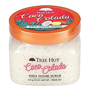 Tree Hut Shea Sugar Scrub Coco Colada, 18 oz, Ultra Hydrating and Exfoliating Scrub for Nourishing Essential Body Care