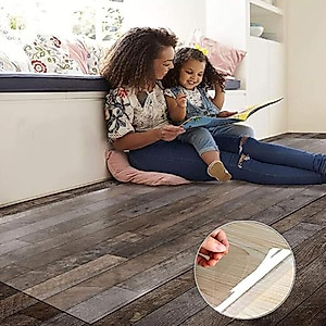 Clear PVC Desk Chair Mat 1.5mm Chair Mat Office Chair Mat, Chair Mat For Floor Protection, Pvc Clear Transparent, Non-Slip Floor/Carpet Protector Mat Scratch Resistant Wear Resistant Indoor,60/80/90/1