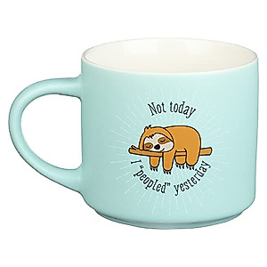 Bless Your Soul XL Blue Coffee Mug I Peopled Yesterday, Funny Birthday Gifts for Women/Men, Mom, Dad Co-worker, Retro-Inspired Designs - 15oz Cup