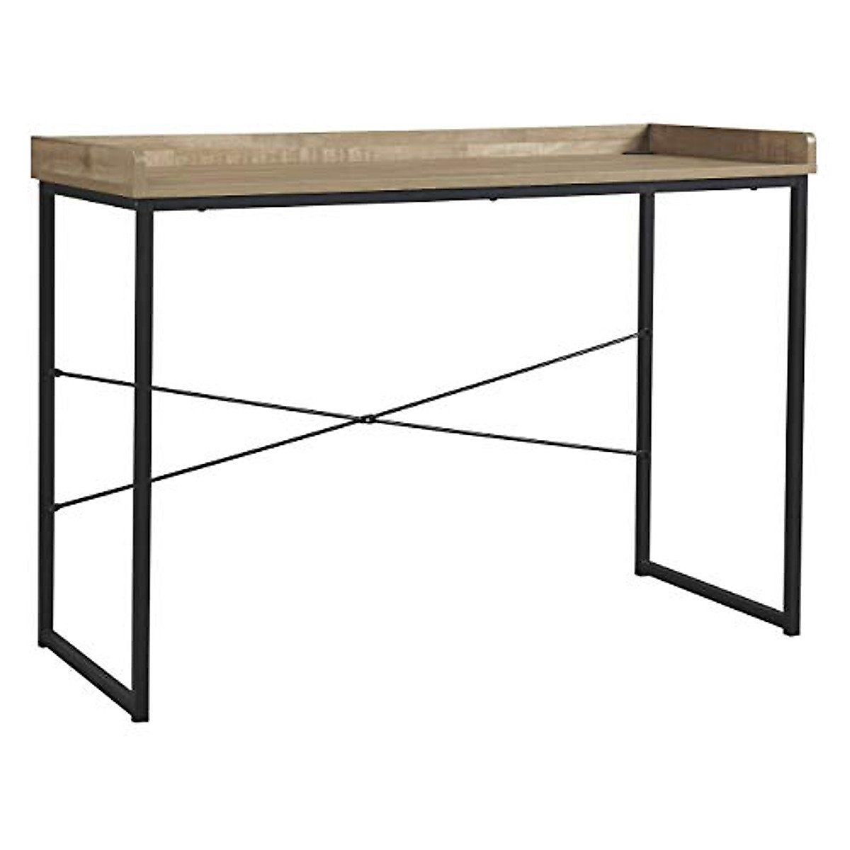 Signature Design by Ashley Gerdanet Casual 43" Sleek Home Office Writing Desk, Beige & Black