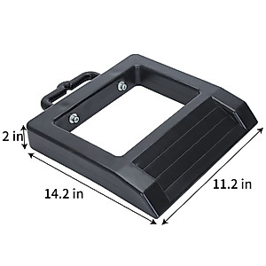 Homeon Wheels Pallet Jack Stopper Truck Chock Heavy Duty Pallet Jack Chock 14.2" Length x 11.6" Width x 2" Height (1 Piece-Black) and One T Level