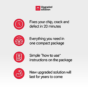 Granite, Marble, Quartz & Acrylic Repair Kit (Clear/Transparent) - Suitable for Most Repairs I Also for Tile, Countertop, Fiberglass & Ceramic Surfaces I Fix Broken Chips & Cracks in Minutes